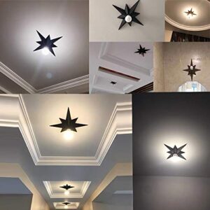 VILUXY Flush Mount Ceiling Light, Black Star Light Fixtures Ceiling for Hallway, Entryway, Study Room, Bedroom