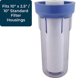 SpiroPure SP-PD25 10x2.5 25 Micron Thermal Bonded Grooved Polypropylene Sediment Water Filter Cartridge PD-25-934 155751-43 (Case of 24)