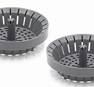 Dripsie Sink Strainer - Clog-Resistant and Flexible - Universal Kitchen Sink Drain Strainer - Made in The USA (2-Pack Gray)