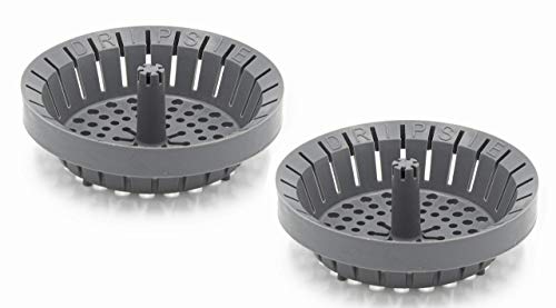 Dripsie Sink Strainer - Clog-Resistant and Flexible - Universal Kitchen Sink Drain Strainer - Made in The USA (2-Pack Gray)