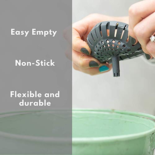 Dripsie Sink Strainer - Clog-Resistant and Flexible - Universal Kitchen Sink Drain Strainer - Made in The USA (2-Pack Gray)