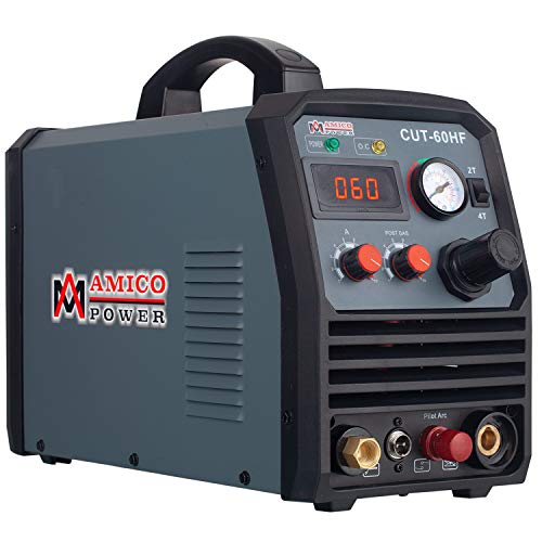 Amico CUT-60HF, 60 Amp Non-touch Pilot Arc Plasma Cutter, Pro. 95~260V Wide Voltage, 4/5 in. Clean Cut Cutting Machine