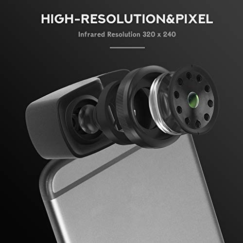 Hti-Xintai High Resolution Thermal Imaging Camera for Android Smartphones, USB Type-C - Black