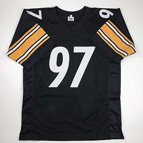 Autographed/Signed Cameron Heyward Pittsburgh Black Football Jersey JSA COA