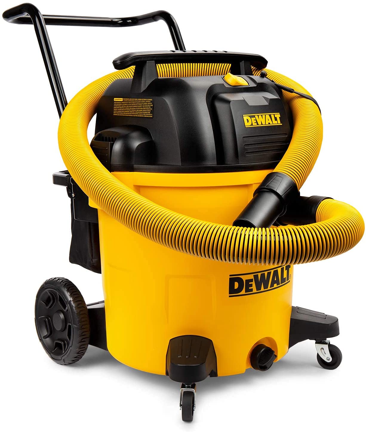 DEWALT 16 Gallon Poly Wet Dry Vacuum, 6.5 Peak HP 12 Amps Heavy Duty Vacuums, Cart Style Wet/Dry/Blower 3 in 1 Multifunction Shop Vacuum, Built-in Drain, DXV16PA