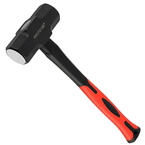 MAXPOWER 4lb Sledge Hammer, Steel Head, 12-inch Fiberglass Handle Shock-resistant