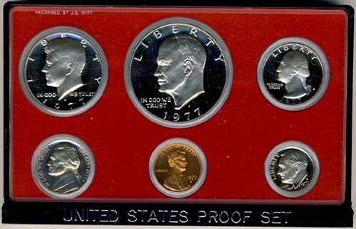 1977 S Clad Proof 5 Coin Set in Original Government Packaging Proof