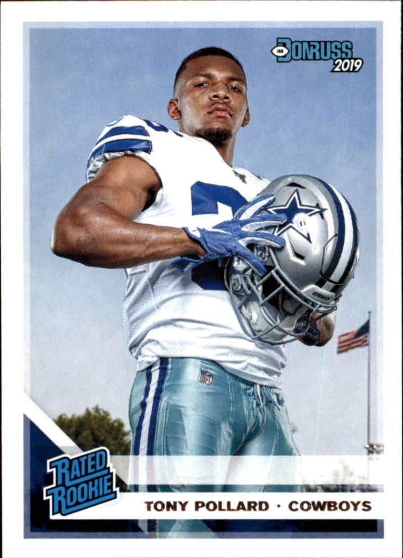 2019 Donruss #337 Tony Pollard Dallas Cowboys RR (Rated Rookie) NFL Football Card (RC - Rookie Card) NM-MT