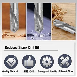 Utoolmart Reduced Shank Drill Bit 27mm High Speed Steel HSS 4241 with 1/2 Inch Straight Shank 1pcs