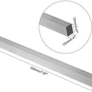 Utoolmart HSS Lathe Tool Bit 12mm x 12mm x 200mm Square Lathe Turning Tool Blanks High Speed Steel Rectangular Fly Cutter Mill Blank 1pcs