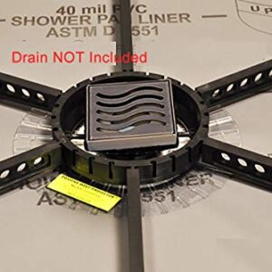 Quick Pitch and Pre Pitch Shower Slope System with Universal Center Drain Kit and Weep Hole Protector