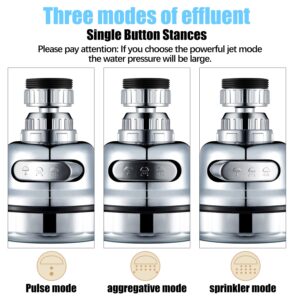 2 Pcs Movable Kitchen Tap Head Faucet Sprayer Water Spray 360 Degree Rotatable Kitchen Faucet Spray Universal Adapter Set Kitchen Sink Accessories Tools