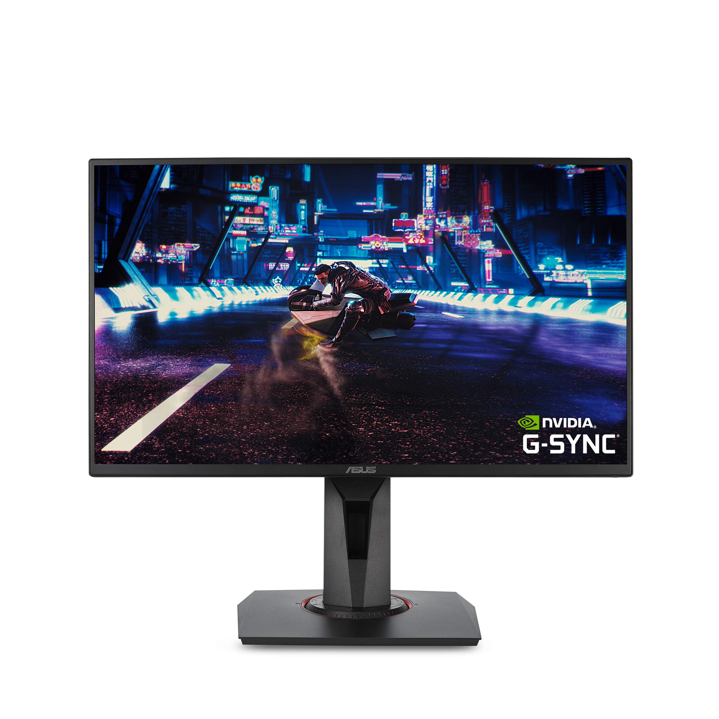 ASUS 24.5" 1080P Gaming Monitor (VG258QR) - Full HD, 165Hz (Supports 144Hz), 0.5ms, Extreme Low Motion Blur, Speaker, Adaptive-Sync, G-SYNC Compatible, VESA Mountable, DisplayPort, HDMI, DVI-D, Black