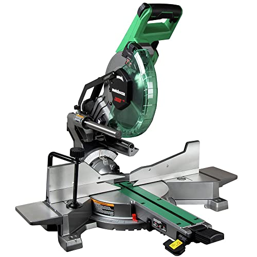 Metabo HPT Sliding Compound Miter Saw | 10-Inch Blade | Double Bevel | Laser Marker | 15-Amp Motor | 5 Year Warranty | C10FSHCT