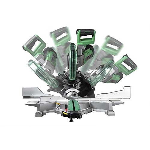 Metabo HPT Sliding Compound Miter Saw | 10-Inch Blade | Double Bevel | Laser Marker | 15-Amp Motor | 5 Year Warranty | C10FSHCT