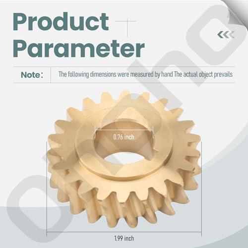 Ohoho 51405MA Brass Worm Gear Compatible with Craftsman 2 Stage Snowblowers 204167 536886540 601002109 536886180 8 Hp 536886110 22" 107889650