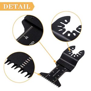 Tanzfrosch 60 Oscillating Tool Saw Blades Multitool Quick Release Saw Blade Kit for Cutting Wood Plastic Soft Metal Fit Dewalt Makita Fein Multimaster Ryobi Bosch Milwaukee Chicago Craftsman (60 Pack)