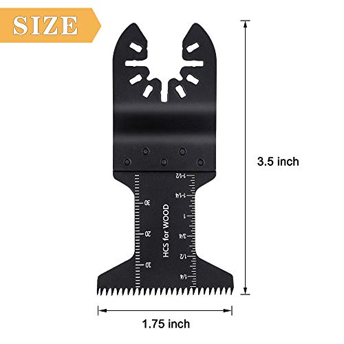 Tanzfrosch 60 Oscillating Tool Saw Blades Multitool Quick Release Saw Blade Kit for Cutting Wood Plastic Soft Metal Fit Dewalt Makita Fein Multimaster Ryobi Bosch Milwaukee Chicago Craftsman (60 Pack)