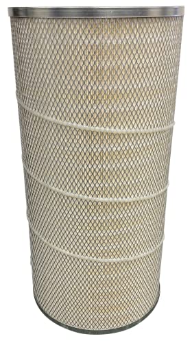 Braden Filtration Dust Collector Filter - Height: 26" OD: 13.84" ID: 9.479" / Nanofiber FR Open-Open Pans - MADE IN USA