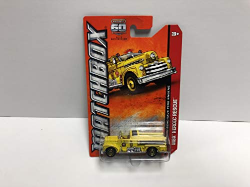 CLASSIC SEAGRAVE FIRE ENGINE Matchbox 2013 MBX Heroic Rescue diecast 1/64 scale #17