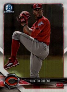 2018 bowman draft chrome #bdc-58 hunter greene cincinnati reds rc rookie mlb baseball trading card