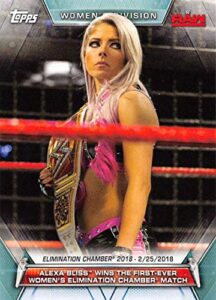 2019 topps wwe women's division #65 alexa bliss wins elimination chamber wrestling trading card