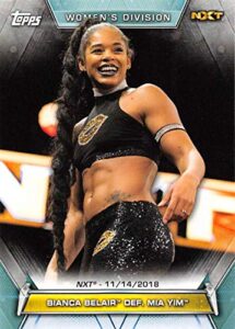 2019 topps wwe women's division #88 bianca belair def. mia yim wrestling trading card