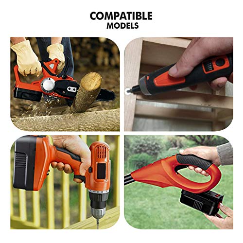 TenHutt 【Lithium-ion 6.0Ah! | NOT Ni-Mh】 2Packs 18V Replace Battery for Black and Decker 18V Battery 6.0Ah HPB18 HPB18-OPE 244760-00 A1718 FS18FL FSB18 Firestorm Cordless Power Tools Lithium Battery