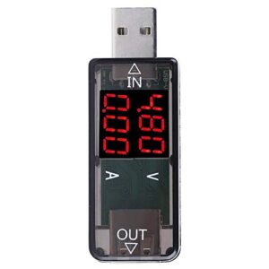 usb tester, usb color lcd voltmeter ammeter current meter usb meter multimeter charger usb tester usb voltage tester 2.8x1x0.4inch (black)