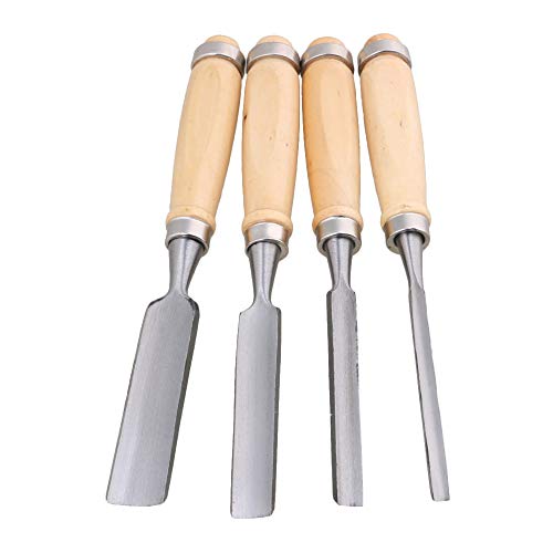 4PCS Semicircle Wood Carving Hand Chisel Tool Set Woodworking Gouges