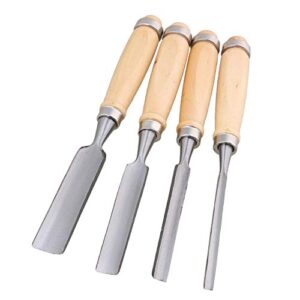 4PCS Semicircle Wood Carving Hand Chisel Tool Set Woodworking Gouges