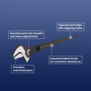 Lichamp 16-Inch Adjustable Construction Spud Wrench