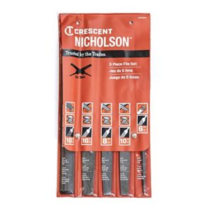 Nicholson 3 Pc. 6" Bastard File Set with Ergonomic Handles - 22015HNNN