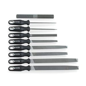 nicholson 9 pc. 6", 8", 10" & 12" maintenance file set with ergonomic handles - 22030hnnn, multicolor, one size