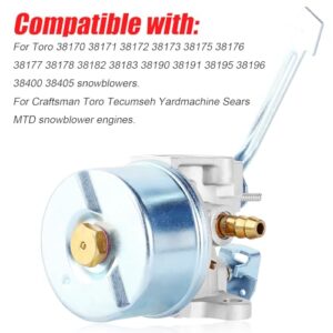 YOFMOO Carburetor Kit Compatible for Toro Powerlite CCR1000 38172 38173 38175 38176 38177 38178 38182 38183 38190 38191 38195 38196 38400 38405 Craftsman Tecumseh Yardmachine Snowblower 1990-2009