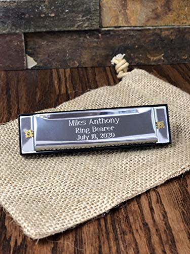 Custom Engraved Personalized Stainless Steel Playing Harmonica