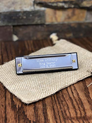 Custom Engraved Personalized Stainless Steel Playing Harmonica