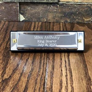 Custom Engraved Personalized Stainless Steel Playing Harmonica