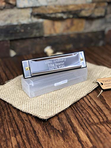 Custom Engraved Personalized Stainless Steel Playing Harmonica