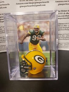 reggie white green bay packers mini helmet card display collectible hof auto shadowbox autograph