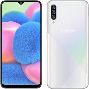 samsung galaxy a30s a307g 64gb unlocked gsm dual sim phone (prism crush white)