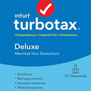 [Old Version] TurboTax Deluxe + State 2019 Tax Software [PC Download]