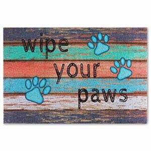 darkyazi 23.6" x 35.4" colorful doormats entrance front door rug funny outdoors/indoor/bathroom/kitchen/bedroom/entryway floor mats，non-slip polyvinyl chloride (dog claw floor)