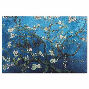 darkyazi 23.6" x 35.4" colorful doormats entrance front door rug funny outdoors/indoor/bathroom/kitchen/bedroom/entryway floor mats，non-slip polyvinyl chloride (plum blossom)