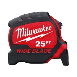 25' milwaukee wide blade tape measure