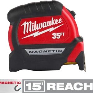 Milwaukee 35 Foot Compact Magnetic Tape Measure with 15 Feet of Reach