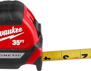 Milwaukee 35 Foot Compact Magnetic Tape Measure with 15 Feet of Reach