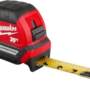 Milwaukee 35 Foot Compact Magnetic Tape Measure with 15 Feet of Reach