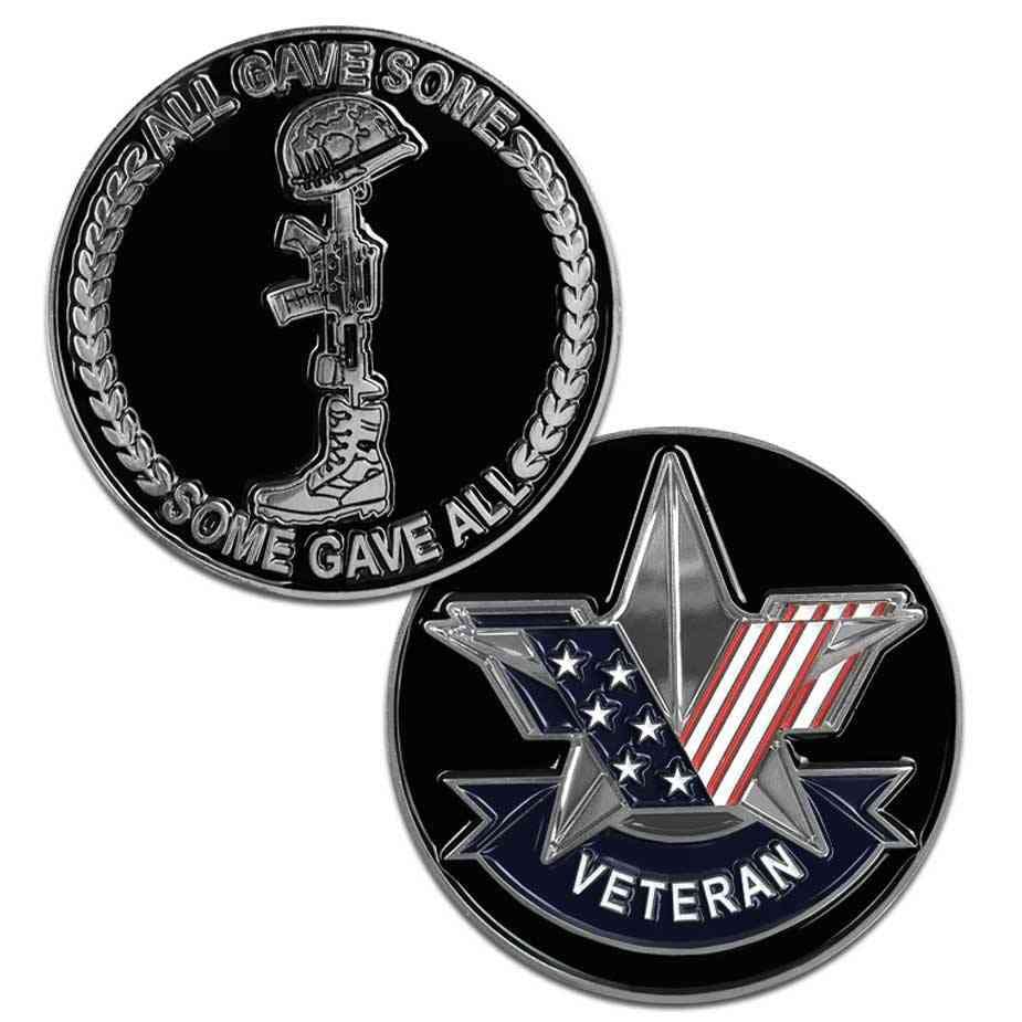 US Veterans Challenge Coin Limited Issue Licensed Military Apparel Patriotic Products Gifts for Veterans Families and Retired VetFriends.com