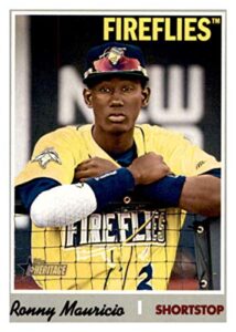 2019 topps heritage minors #153 ronny mauricio rc rookie columbia fireflies baseball trading card